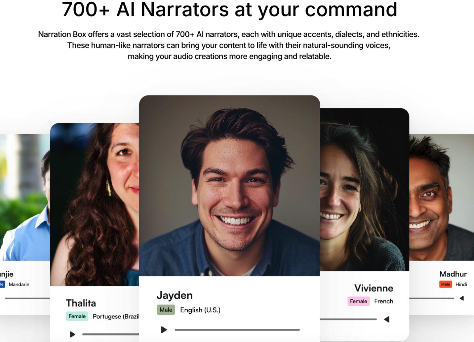 Narration Box AI 配音服务工具 - AIGC官网